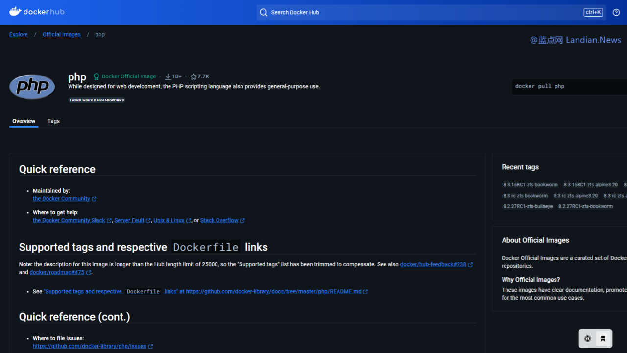 PHP已死…个锤子：PHP Docker官方映像拉取量达到10亿里程碑 – 蓝点网