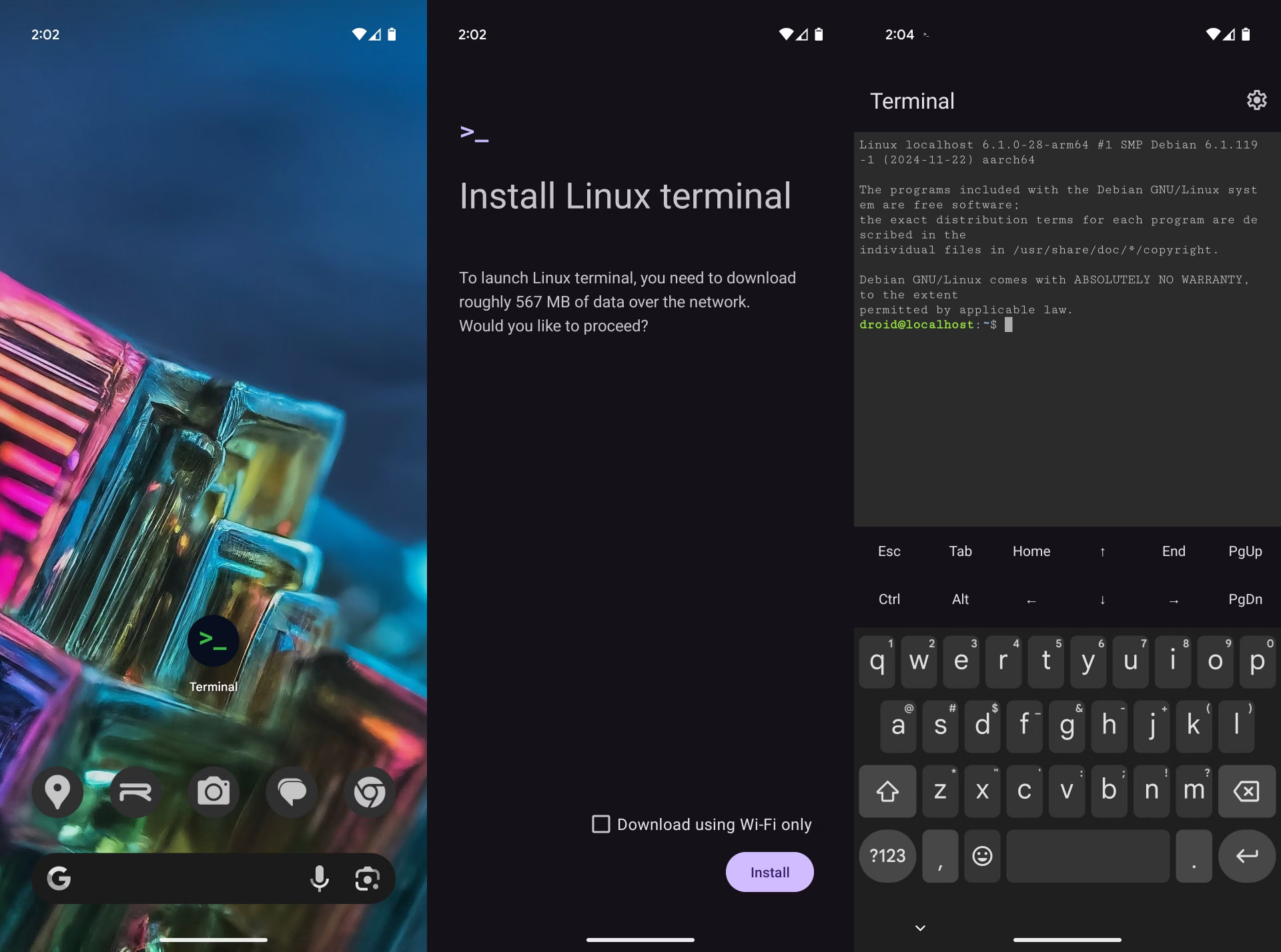 谷歌开发的安卓原生Linux终端应用现已发布 运行虚拟机为开发者提供Linux环境 – 蓝点网